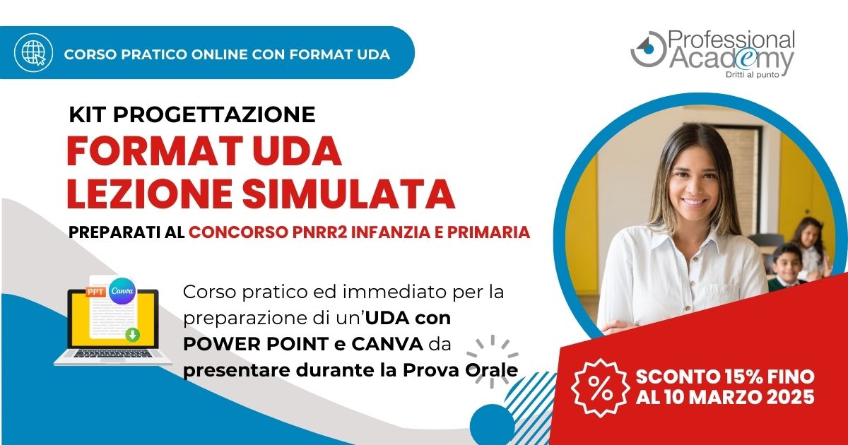 Prova Orale Concorso PNRR 2 INFANZIA e PRIMARIA: come progettare l’UDA ...